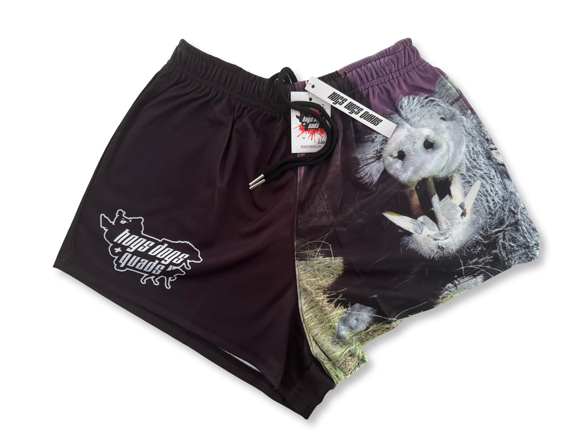 🔥NEW🔥 Wild Boar Photo Footy Shorts WITH POCKETS – Hogs Dogs Quads Shop